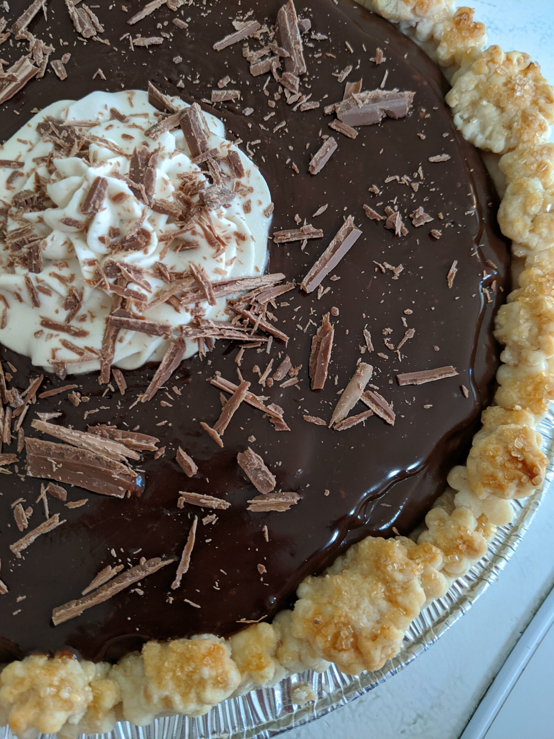 Chocolate Custard Pie – Baked without a Box
